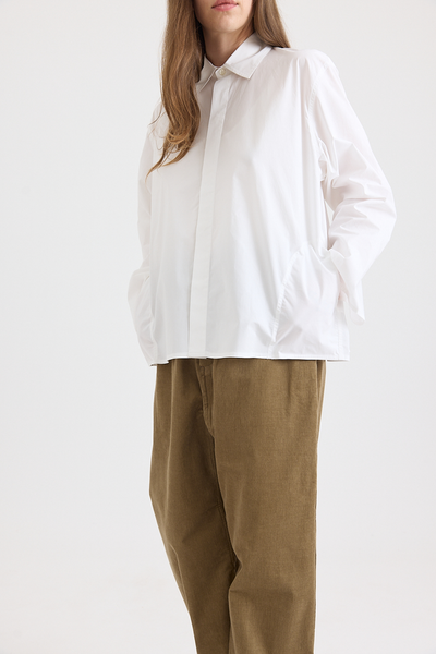 Sofie D'Hoore - Breton Blouse - Cotton Poplin - White – Scarlet Jones