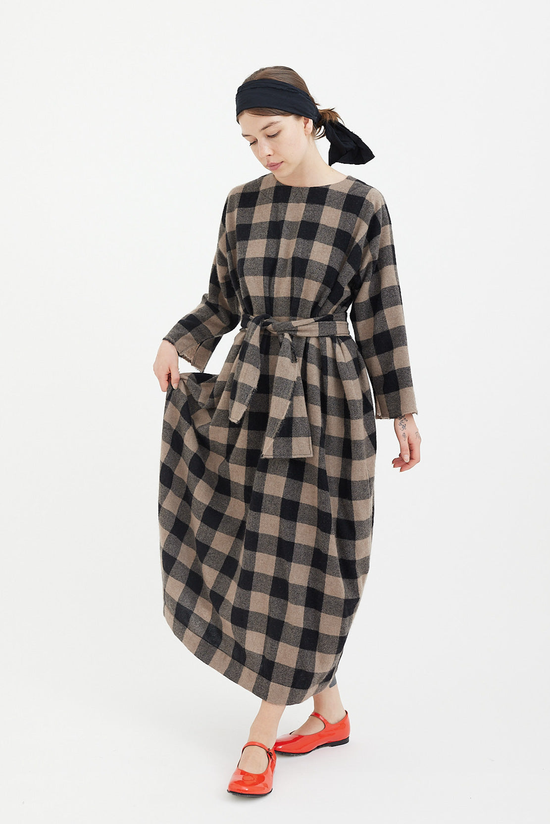 Daniela Gregis - Dress Luciana - Brown Black Check – Scarlet Jones