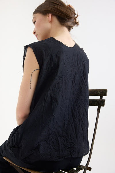 SCHA - Round V-Neck Sleeveless Top - Black – Scarlet Jones